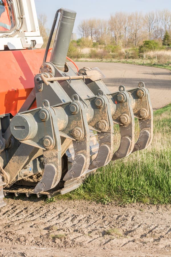 Ripper On A Bulldozer In Detail Stock Image - Image of digging, ripper ...