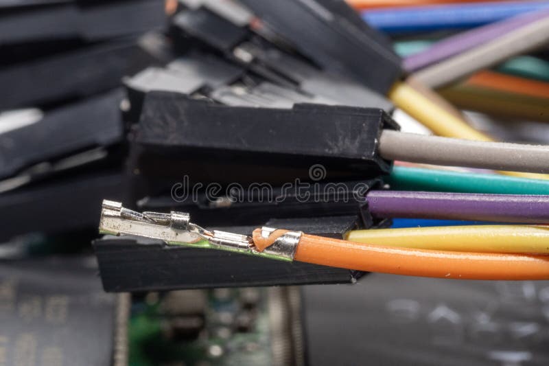 Electronic Cables Connector Stock Photo - Image of computing ...