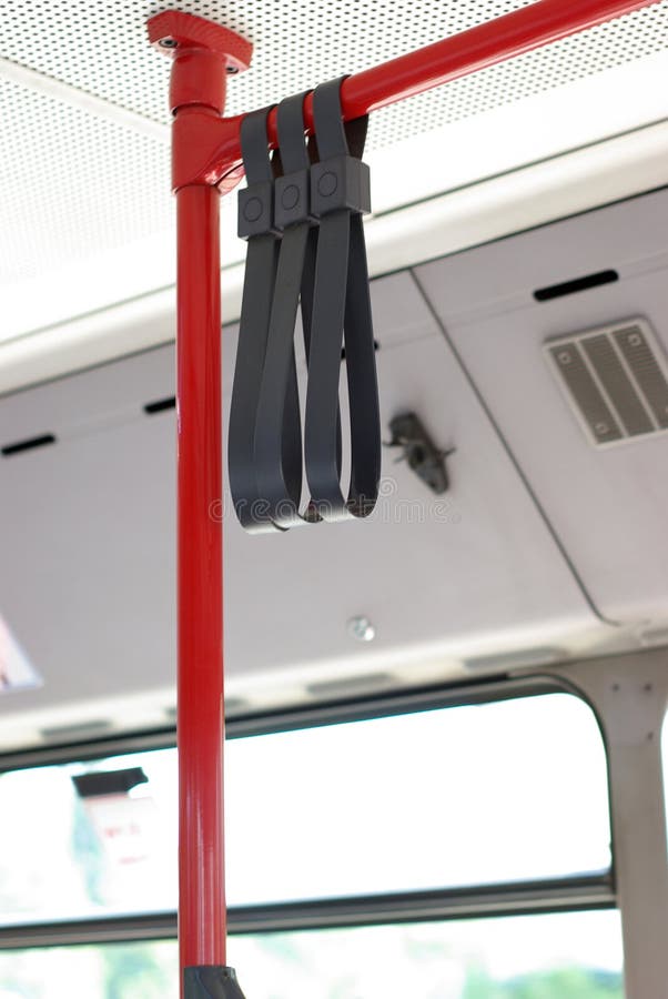 Detail of Bus Interior, Handrails Stock Image - Image of handle ...