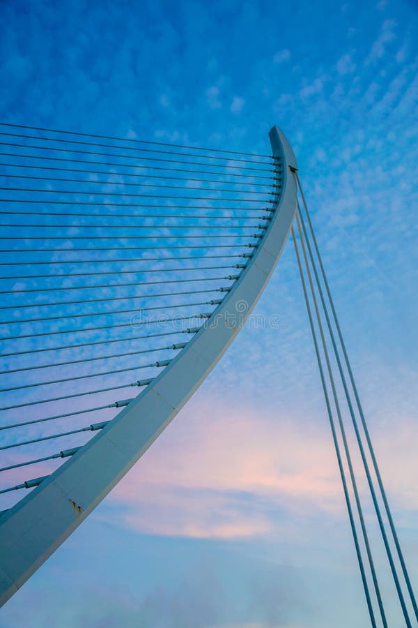 Detail of the Cable Stayed Bridge in Valencia, Spain...IMAGE Stock ...