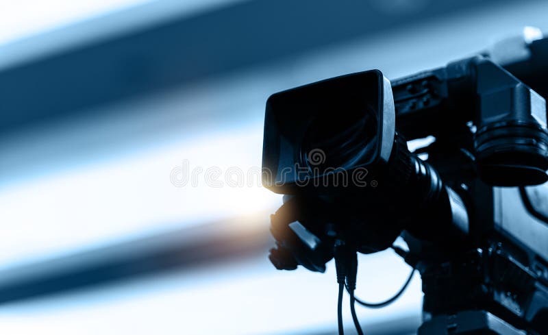 Camera Recording at a Press Conference Stock Photo - Image of footage ...