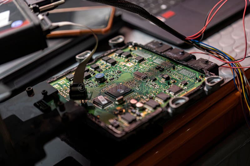 Car Ecu Bench Reading Method Editorial Image - Image of electrical ...