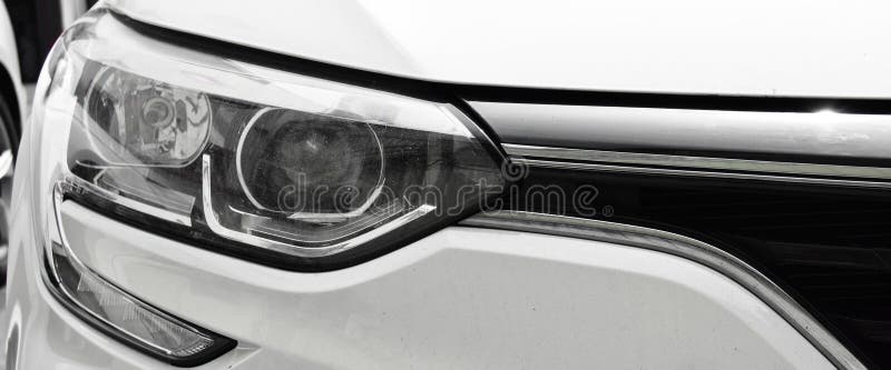 Detail of Car Headlights Lamp, White Modern Car Front Lamp Stock Image ...
