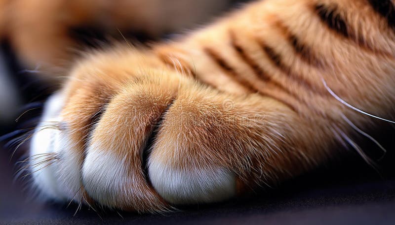 Detail of a Cat Paw, AI Generated Stock Illustration - Illustration of ...