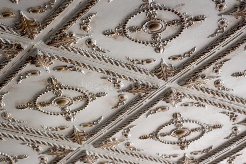 Detail of the Ceiling of an Antique Building. Decorative Antique Design ...