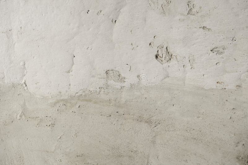 Plaster Coating on Old White Lime Washed Wall Stock Image - Image of ...