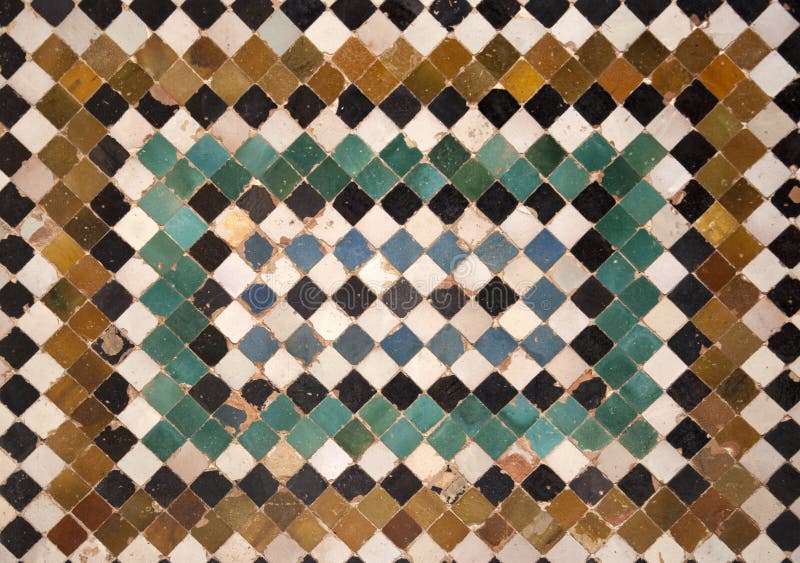 Detail of ceramic wall stock image. Image of castle, arab - 32487843