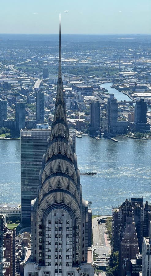 Detail of the Chrysler Building from the Summit Observation Deck ...