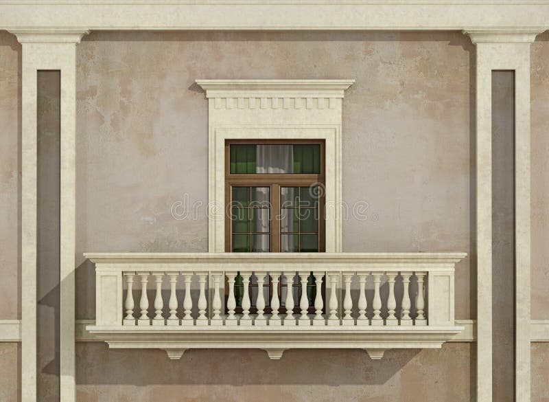 Neoclassical Balcony Stock Illustrations – 16 Neoclassical Balcony ...