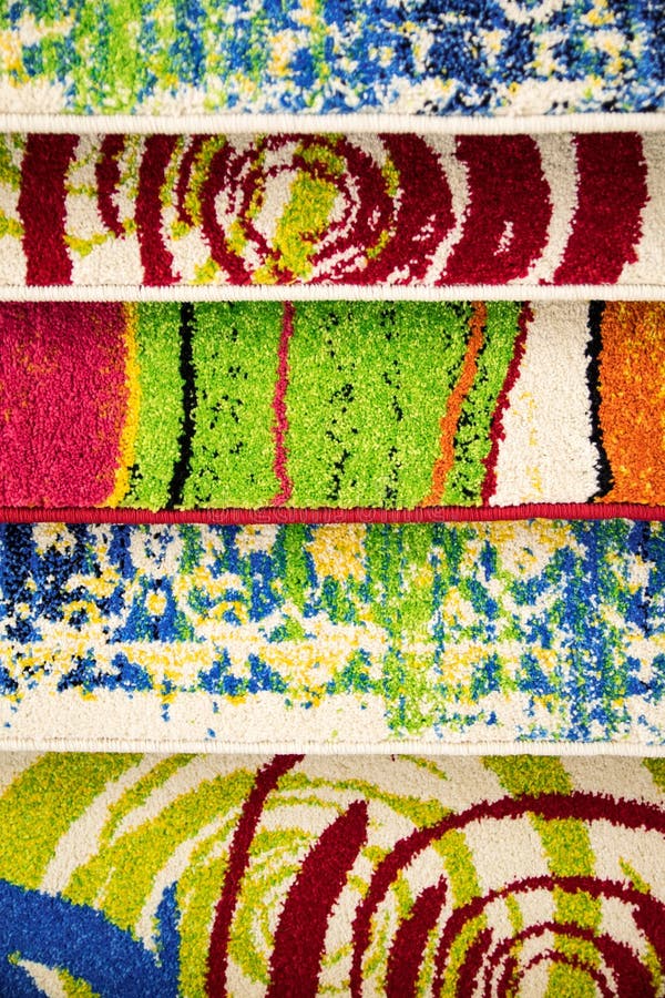 Detail of a Colored Wool Carpets. Stock Photo - Image of material ...