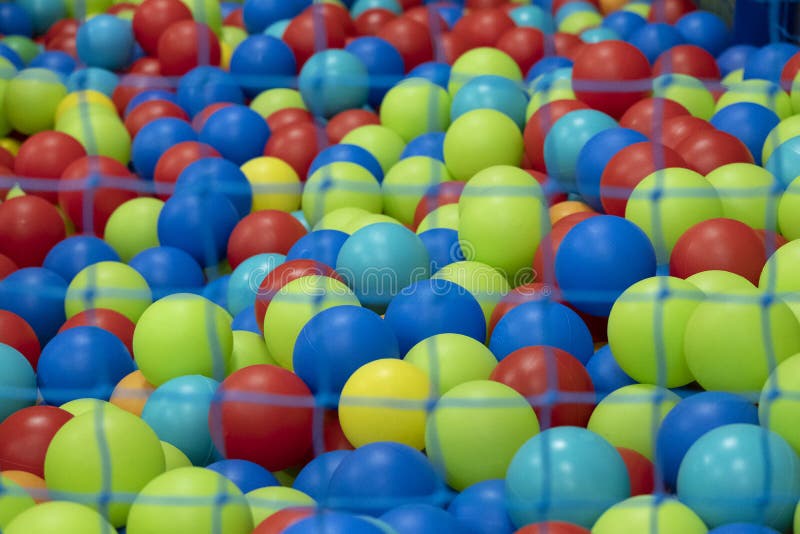 Detail of the Colorful Balls of a Playground Stock Photo - Image of ...
