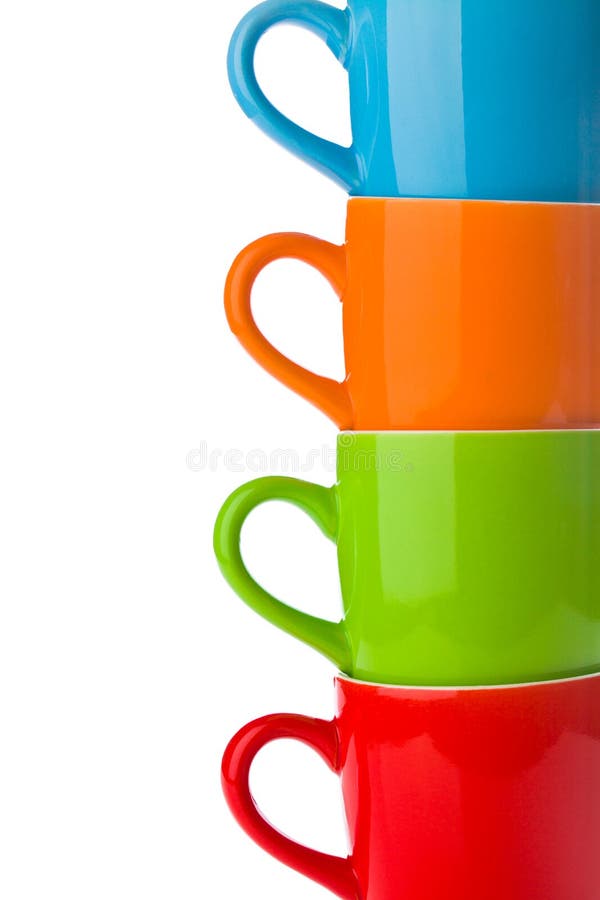 Colorfull cups stock photo. Image of beverage, chocolate - 9710250
