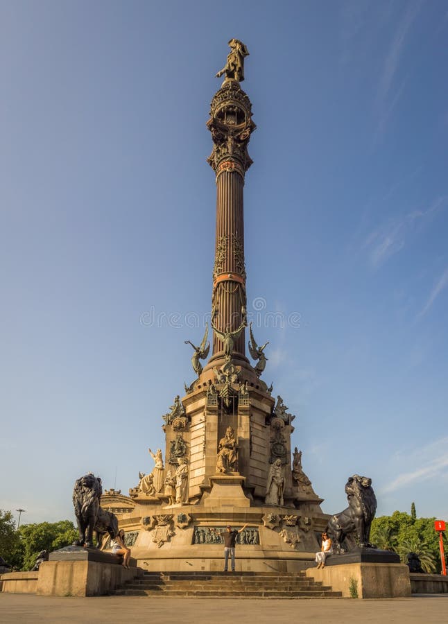 Detail of Columbus Monument Editorial Stock Image - Image of colom ...