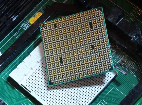 Detail of computer CPU. stock image. Image of mount, detail - 63146549