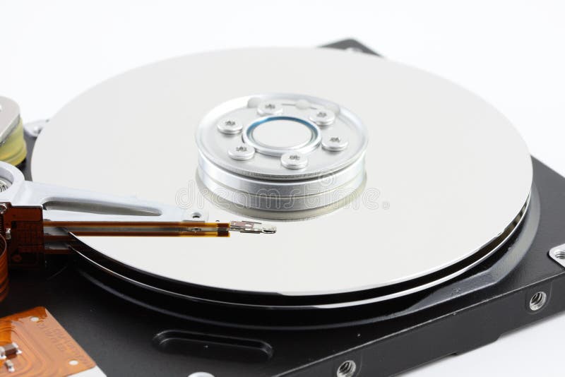 Detail of a Computer Hard Disk Stock Image - Image of technology ...