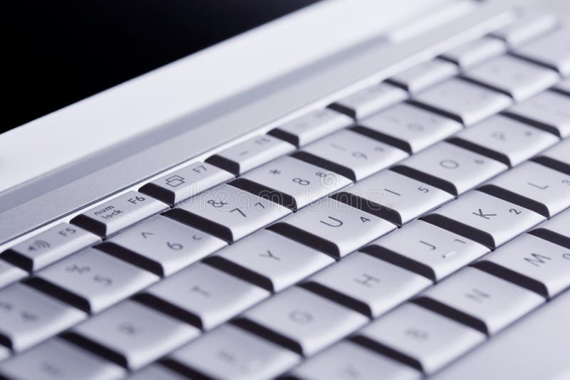 Detail of Computer Keyboard Stock Image - Image of aluminum, metallic ...