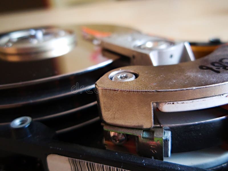 Detail Computer`s Harddisk from Side Stock Image - Image of ...