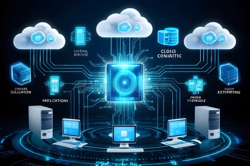 Detail Concept of Micro Chips Working Stock Illustration - Illustration ...