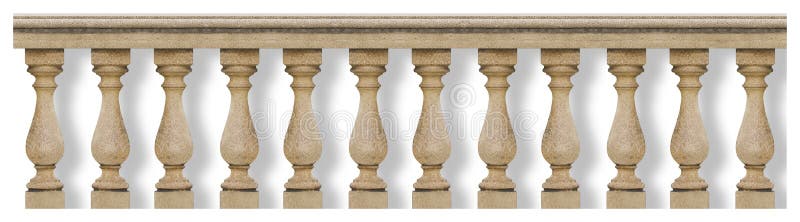 Detail of a Concrete Italian Balustrade with Shadows Stock Photo ...