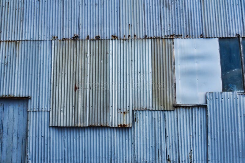 Detail of Corrugated Iron Sheets on Old Workshop Stock Image - Image of ...