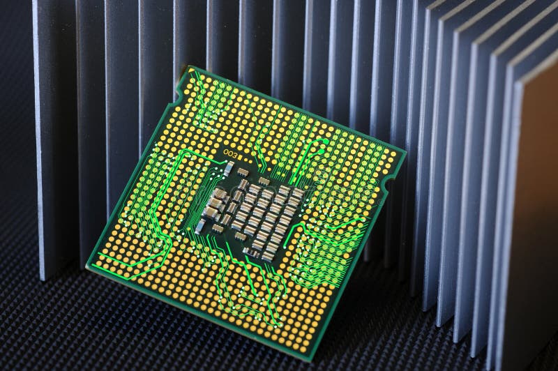 Chip Processor Detail Close Up Stock Photo - Image of detail, view ...