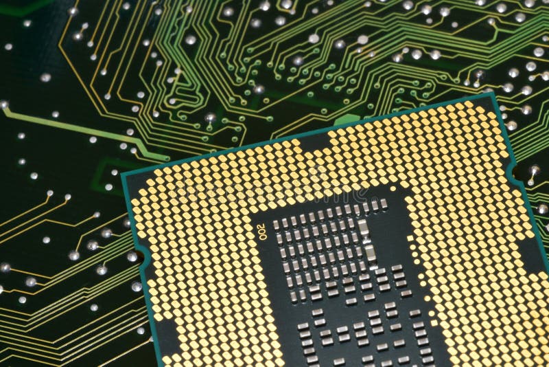 Detail of CPU Processor Over Electronic Board Stock Photo - Image of ...