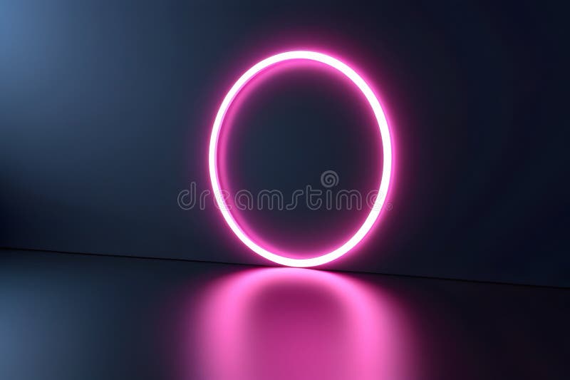 Detail and Creative Image of Neon Glow on Matte Black Stock ...
