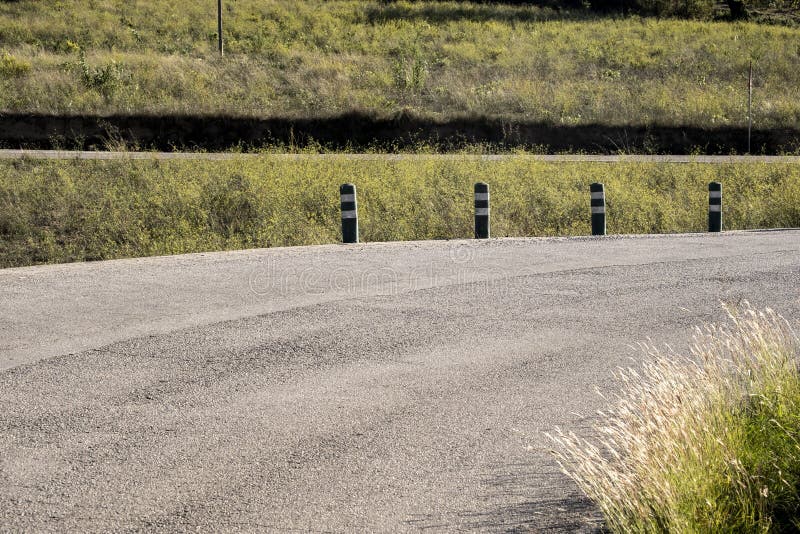 Detail of a Curve in a Road Stock Photo - Image of country, countryside ...