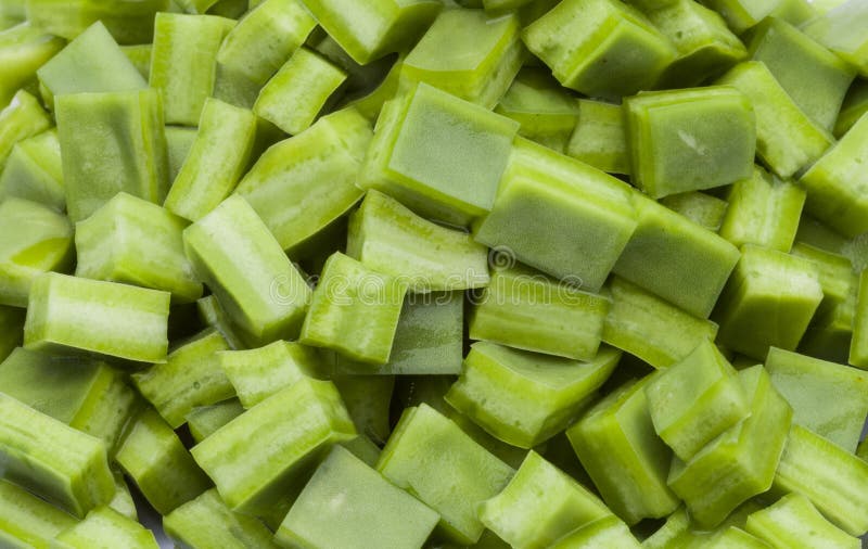 Detail of Cut Nopales in Boxes Stock Image - Image of white, boxes ...