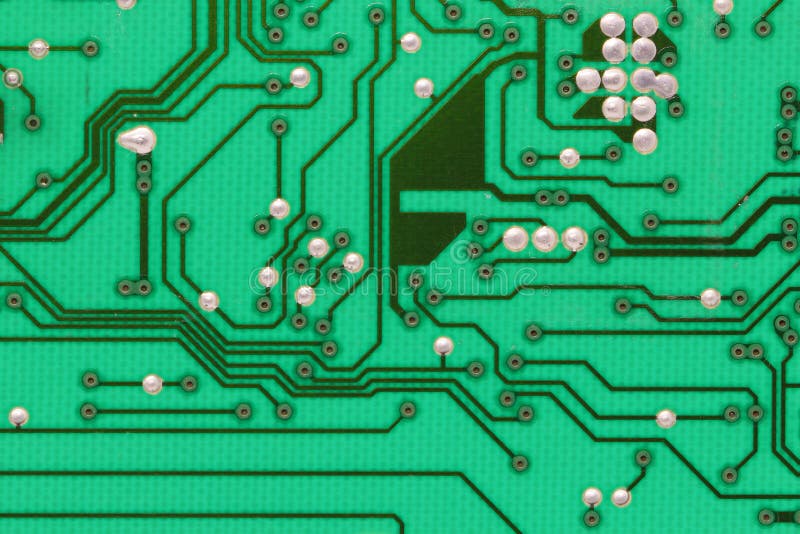 Detail of a Cutout from a Printed Circuit Board. Micro Electronics ...