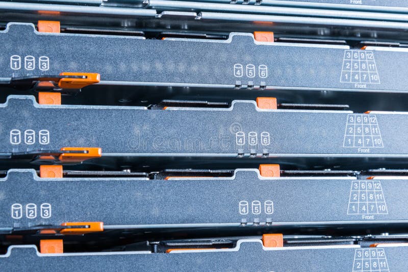 Detail of Data Storage Hardware Inside Data Center Stock Photo - Image ...