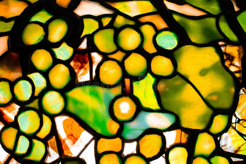 Detail of Decorative Colorful Stained Glass Stock Photo - Image of ...