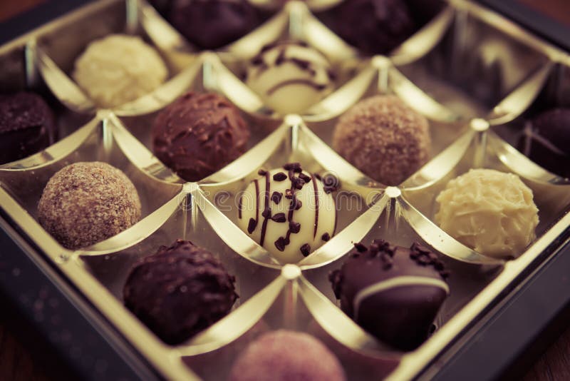 Sphere chocolate cakes stock photo. Image of bakery - 172130284