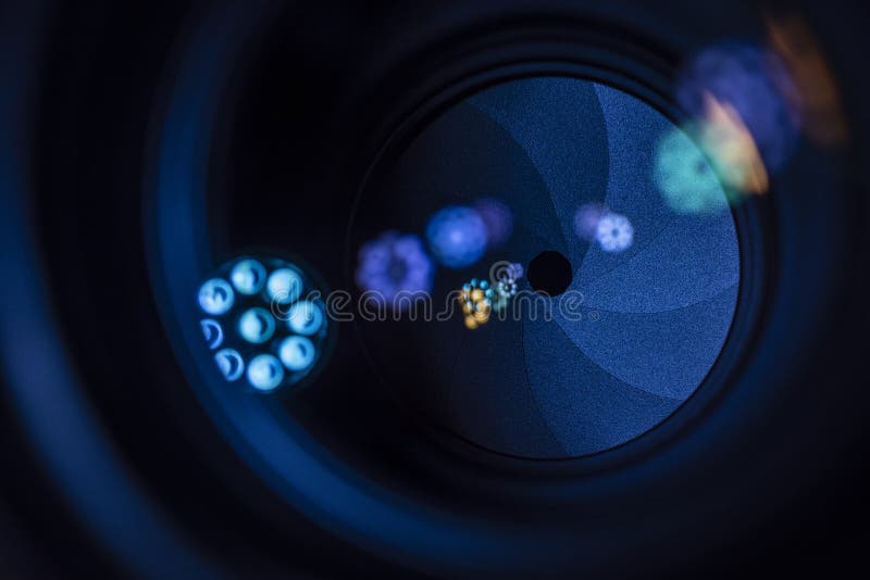 Detail of a Diaphragm of a Camera Stock Photo - Image of technology ...