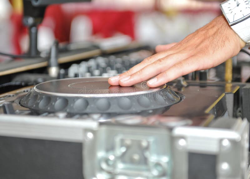 Detail of a dj hands stock photo. Image of party, hand - 25535470