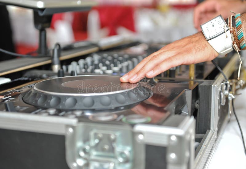 Detail of a dj hands stock image. Image of club, nightlife - 25535481