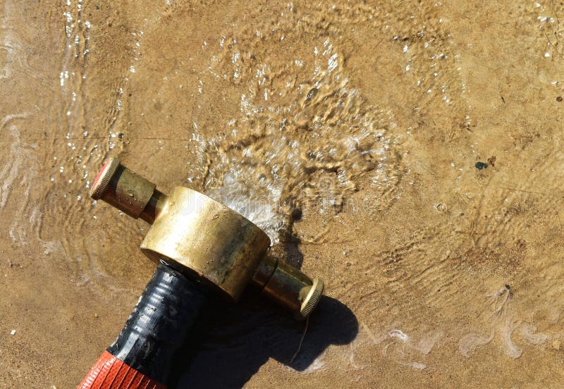 Drain Water Out of Fire Pipe for Clean Fire System Stock Photo - Image ...
