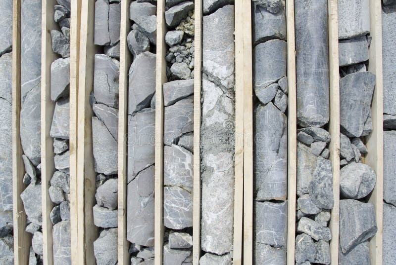 Detail of Drill Core in the Boxes Ready for Logging Stock Photo - Image ...