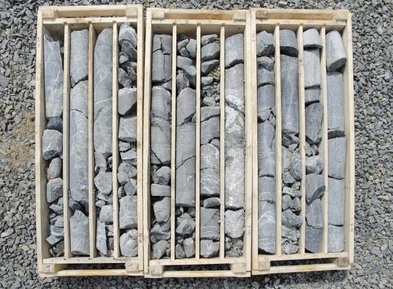 Detail of Drill Core in the Boxes Ready for Logging Stock Image - Image ...