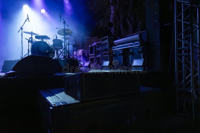 Detail of Drum Kit Set on a Concert Stock Photo - Image of music ...
