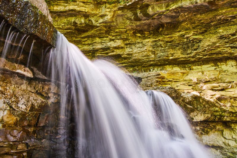 Detail of Edge of Waterfall in Rocks Stock Photo - Image of flowing ...