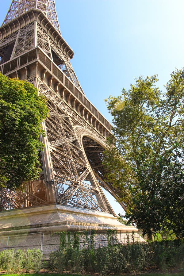 Detail of the Eiffel Tower stock photo. Image of surrounding - 179219962