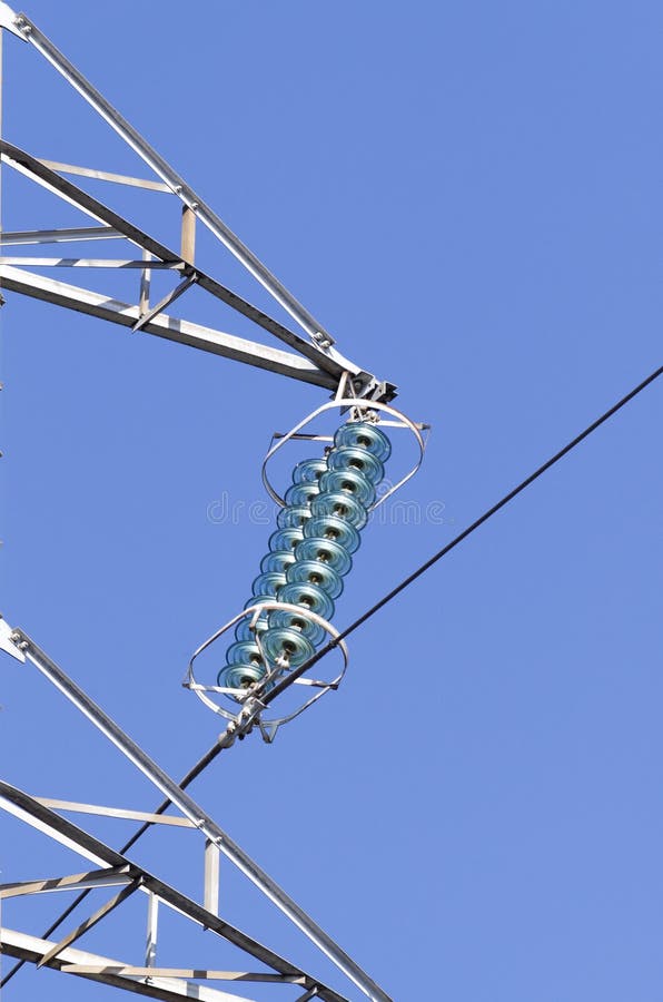Detail of Electricity Pylon and Insulators Stock Image - Image of wires ...