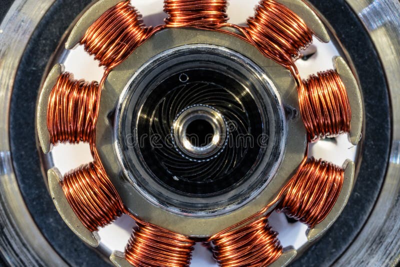Detail of an Electric Motor of a Computer Hard Disk Stock Photo - Image ...