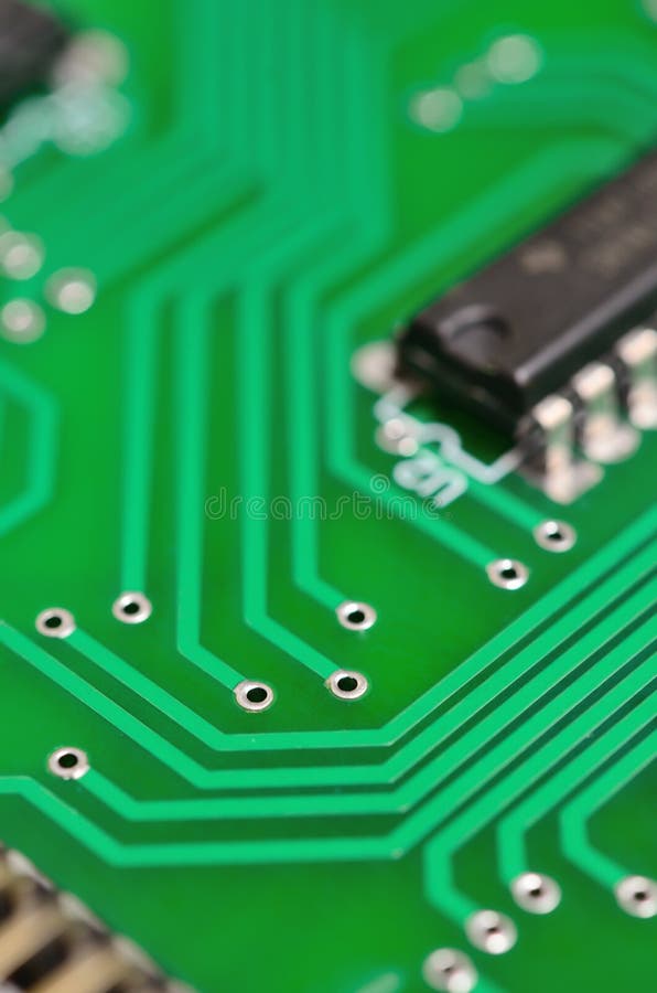Detail of an Electronic Printed Circuit Board Stock Photo - Image of ...