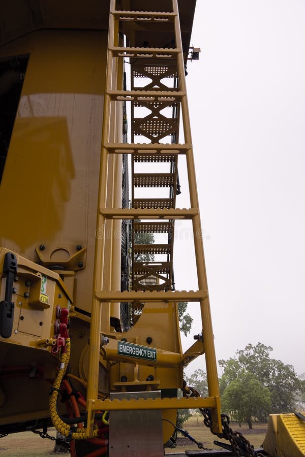 Detail of Emergency Exit Ladders on Huge Mining Dump Truck Editorial ...