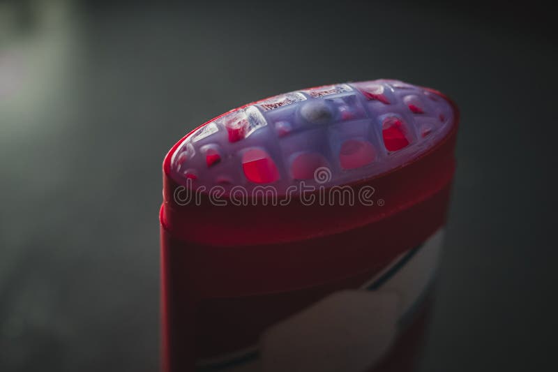 Empty red deodorant stick stock image. Image of odor - 185416735
