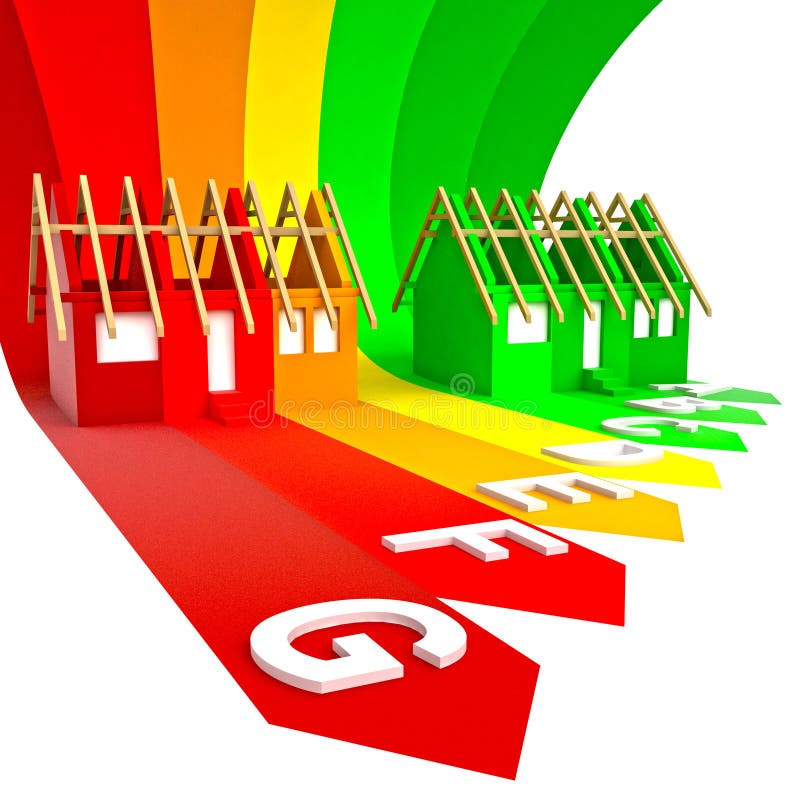 Energy Class Rating Energy Concept New Building Stock Illustrations ...