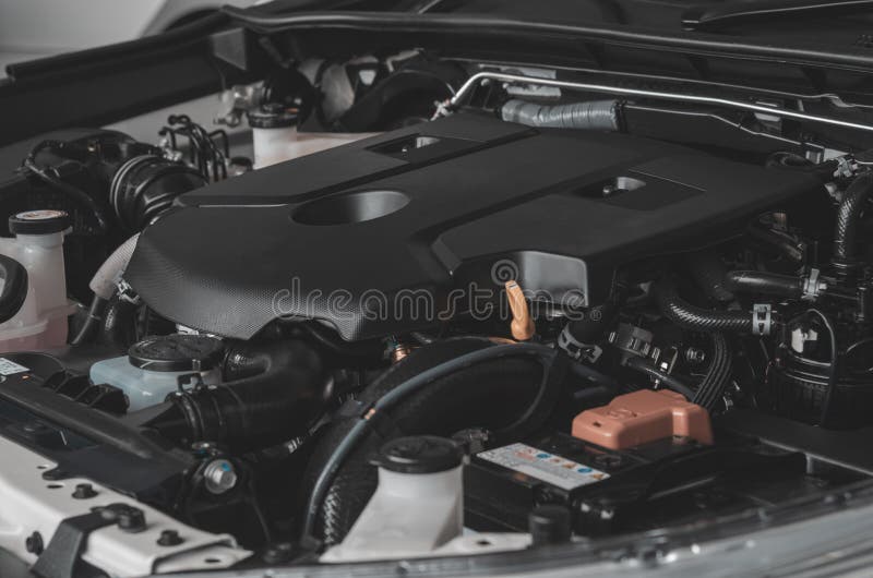 Detail of the Engine and Exhaust Pipes of a Vintage Racing Car. Stock ...