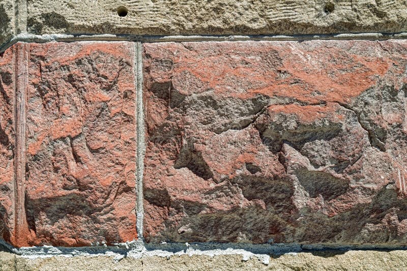 Detail of an Exterior Wall Constructed with Large Stone Blocks Stock ...
